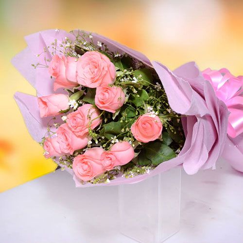 Buy Charming Pink Roses Online - Same Day Flower Delivery in Delhi and ...