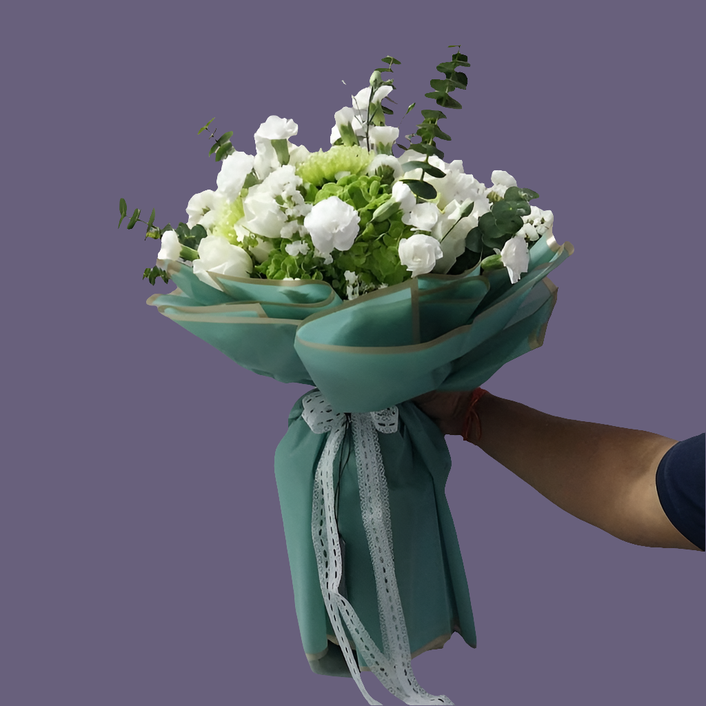 Emerald Mix Blooms Bouquet – Flowers Hut