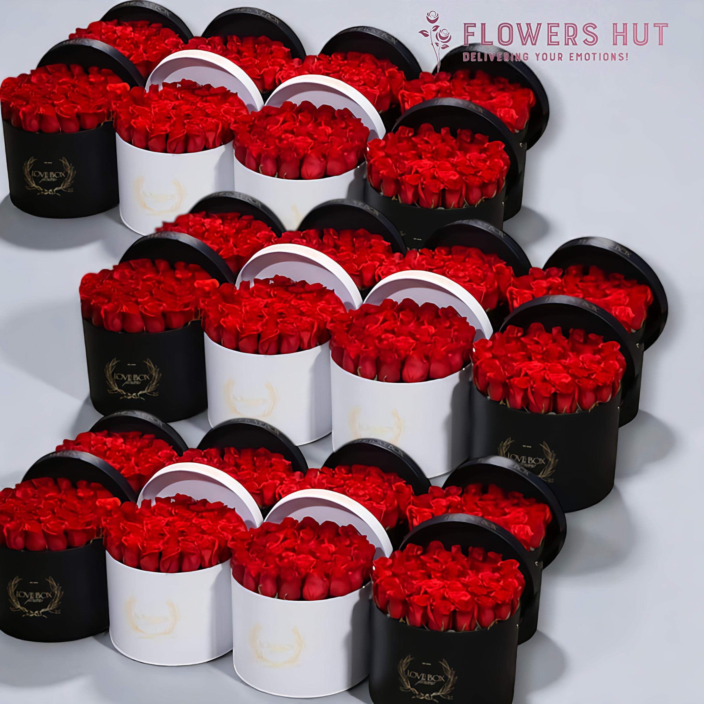 3000 Red Roses In Boxes – Flowers Hut